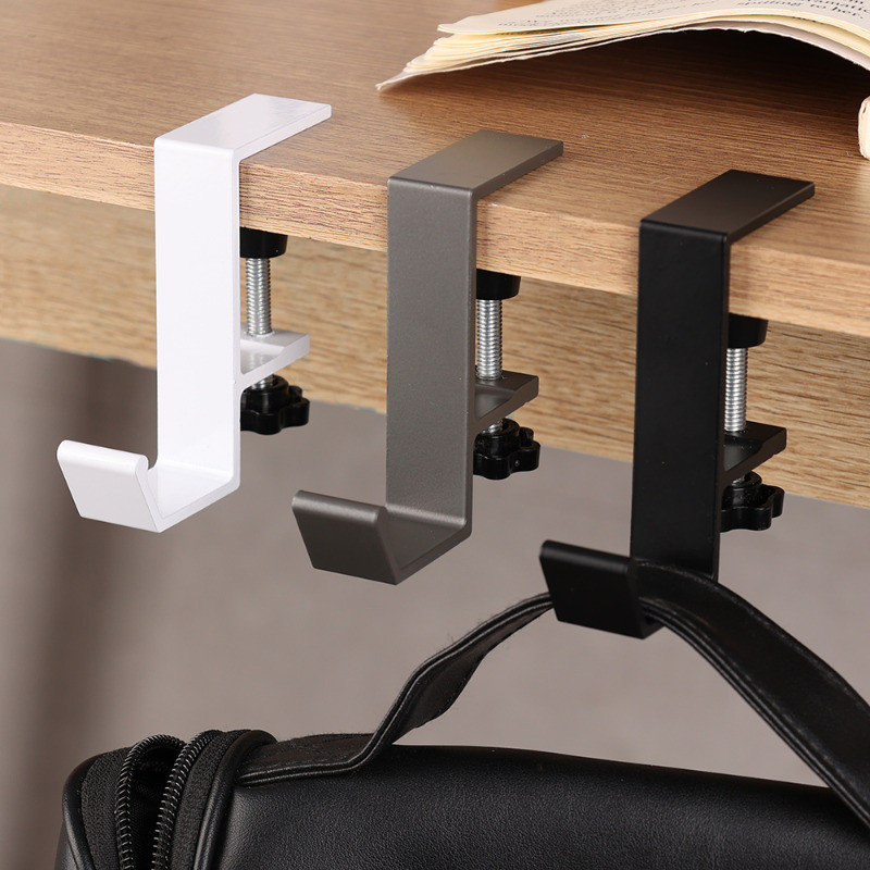 Adjustable Table Fixing Hooks Under Desk Hook Multifunctional Punch ...