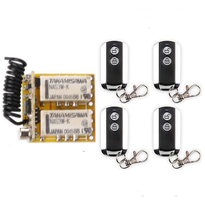 2Ch Relay Wireless Remote Control Switch RF Mini Small 3.7V 5V 6V 9V ...