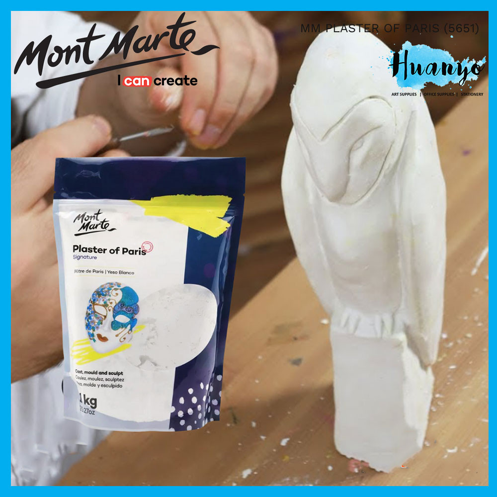 Mont Marte Plaster of Paris POP Sculpting Clay Signature Gypsum powder ...