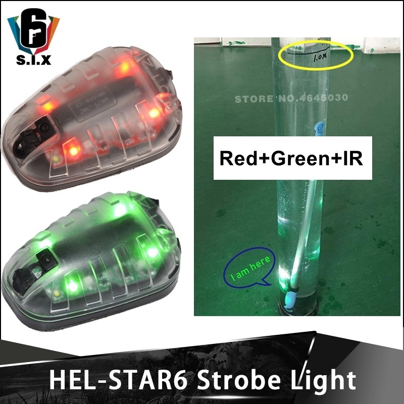 Element Airsoft Flashlight HEL STAR 6 Gen II Signal Green Red IR Strobe ...
