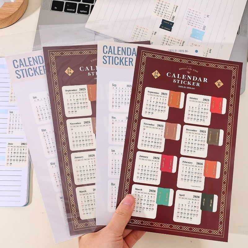 2025 Calendar Index Stickers - Yearly Monthly Planner Label Tag ...