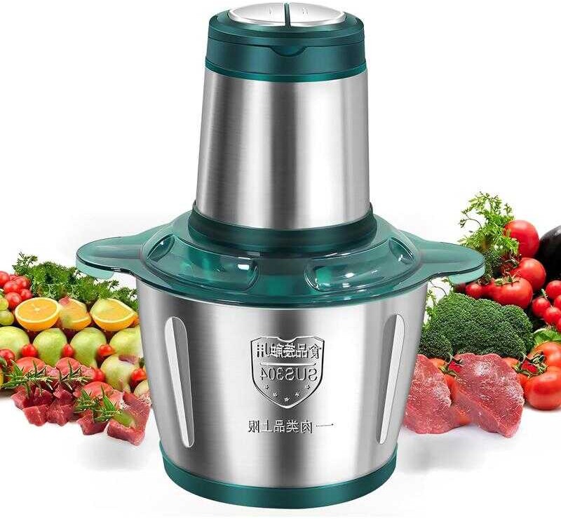 Makapangyarihang 2L Electric Food Processor Na May 2-Speed Adjustment, 4 Bi-Level 304 Stainless ...