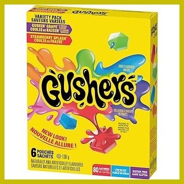 ☢ Fruit Gushers Super gummy fruity candy 6 pouches variety packs | nov ...