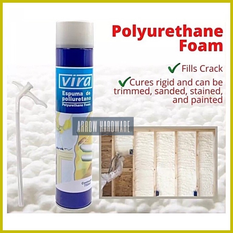 Electric Vira Polyurethane Foam PU Foam Spray (500ml) Fills Cracks And ...