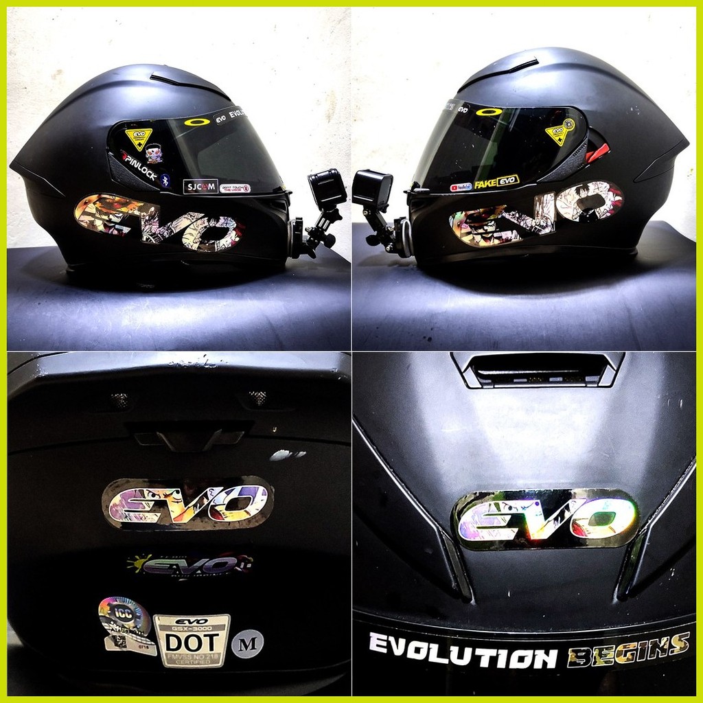Evo Helmet Stickers Hologram Side Decals for V1 and V2 GSX3000 ...