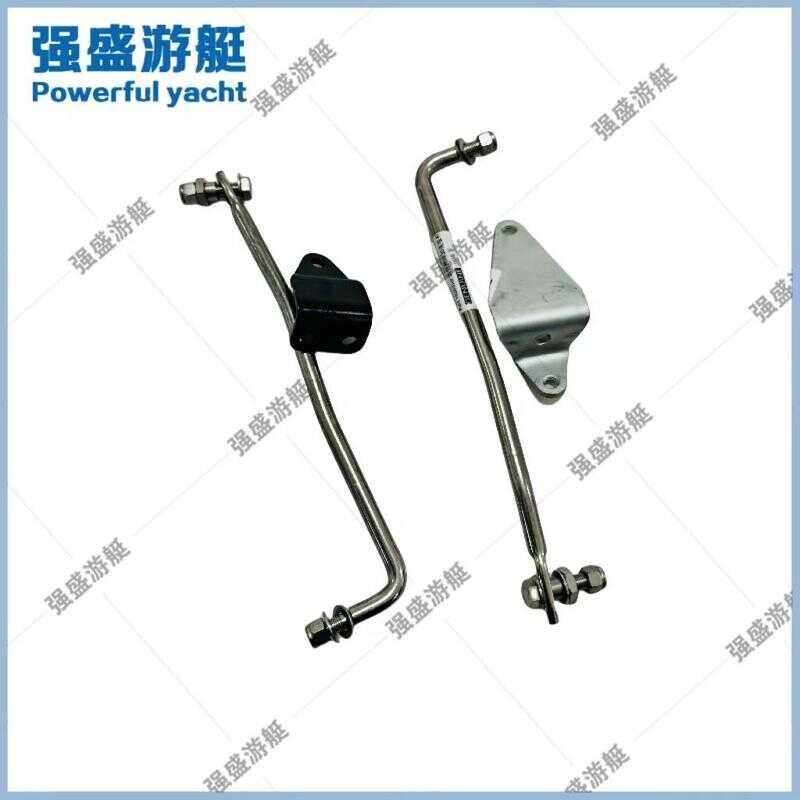 The stainless steel steering and gear shift lever triangle of the ...