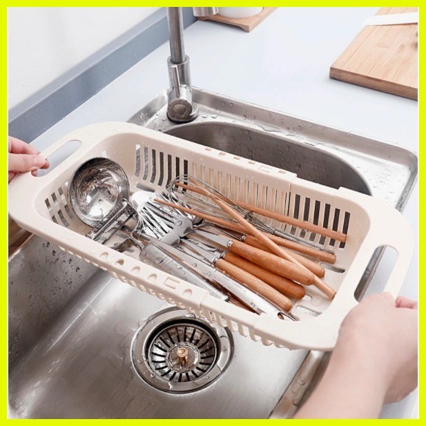 Retractable Kitchen Foldable Sink Drainer Plastic Filter Dish Rack ...