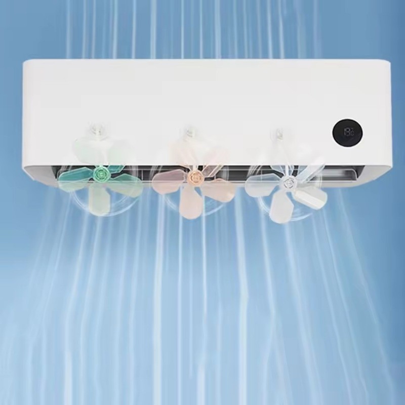 3Pcs Wall Mounted Conditioning Guide Fan - Windmill Shaped Anti Direct ...