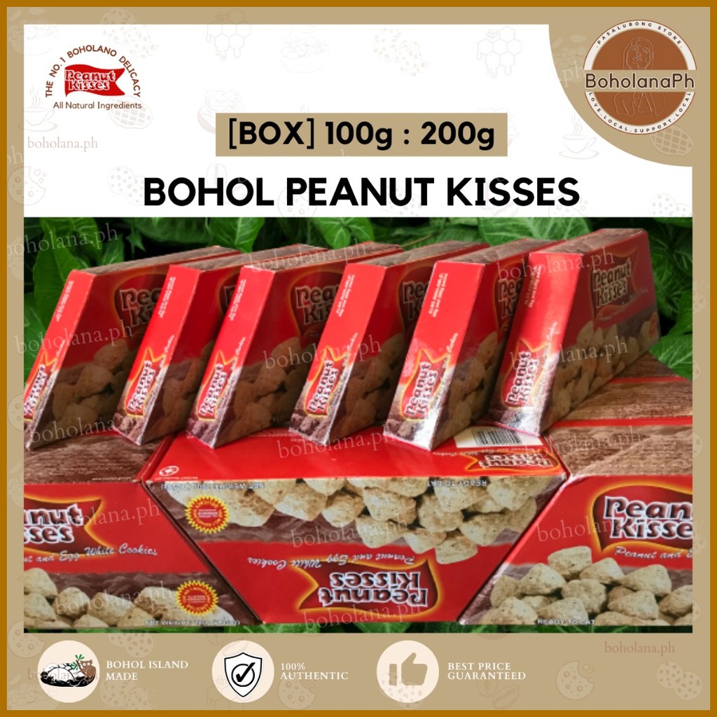 Peanut Kisses [100g Box] Famous Delicacy Pasalubong in Bohol | Shopee ...