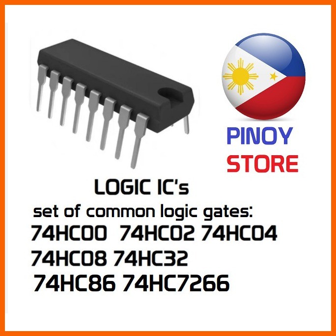 7 pcs Logic Gate IC NAND NOR NOT AND OR XOR XNOR logic gates DIP ...