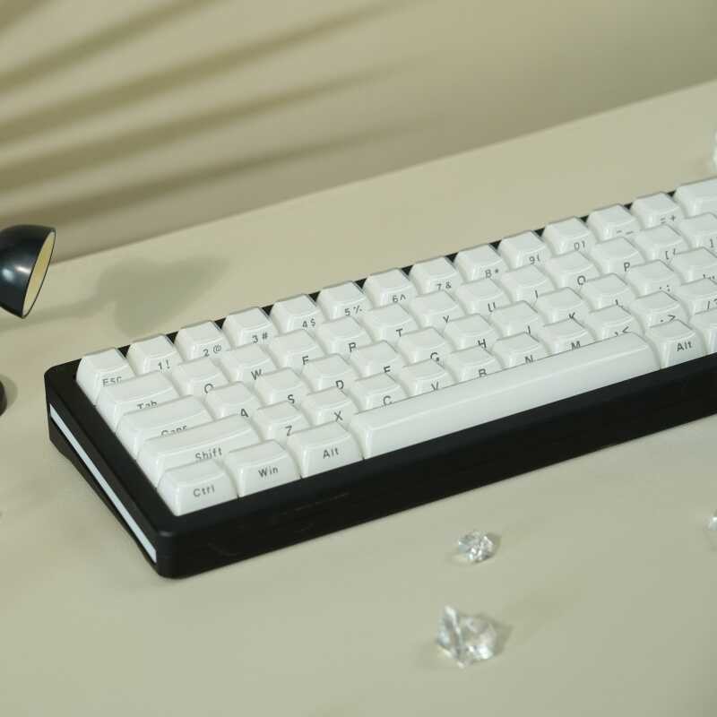 Crystal XVX Jelly Round Keycap Side-printed Keycaps Translucent Double ...