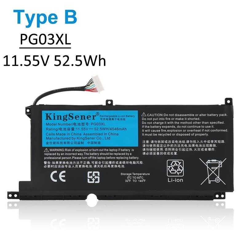 Pg03xl Top 2 Battery For HP Pavilion Gaming 15-Dk Dk0003nq 15-Dk0020tx ...