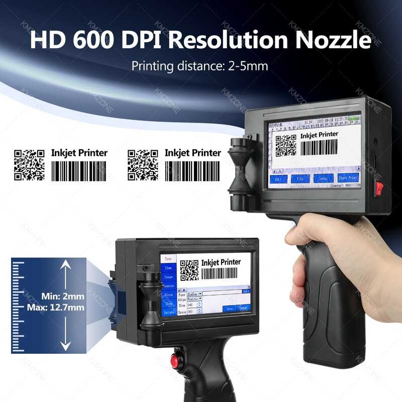 Label 12.7Mm Handheld Inkjet Printer QR Bar Batch Code Number Expiry ...