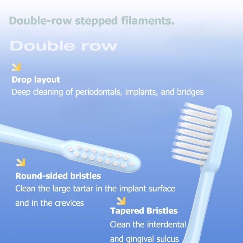 2Pcs Orthodontic Care Pointed Head Tuft Toothbrush Interdental Brush ...