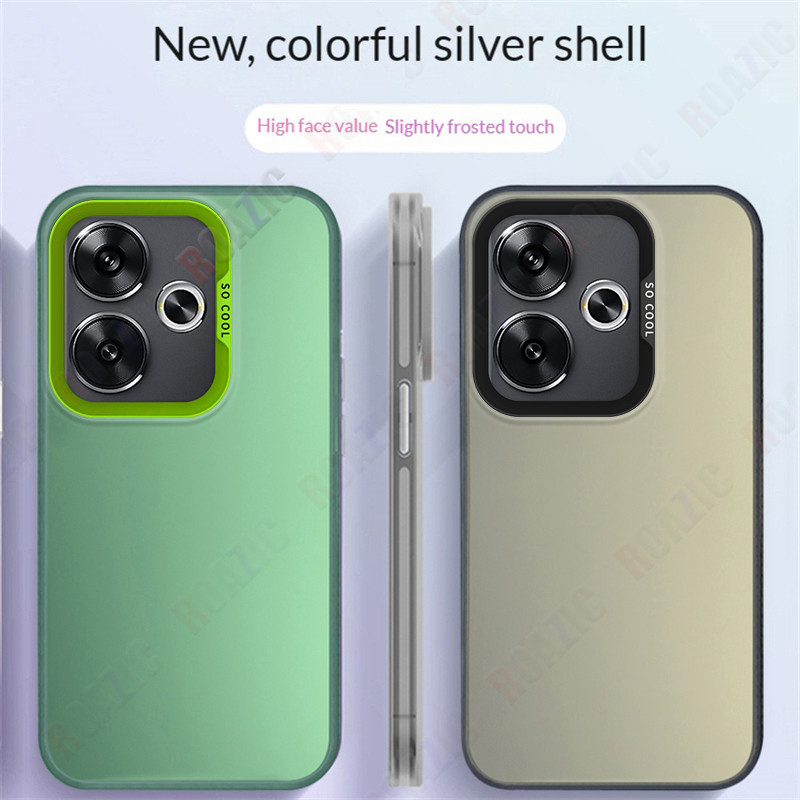 Matte Phone Case For Redmi 13 Metallic Aurora Casing Luxury Colorful ...