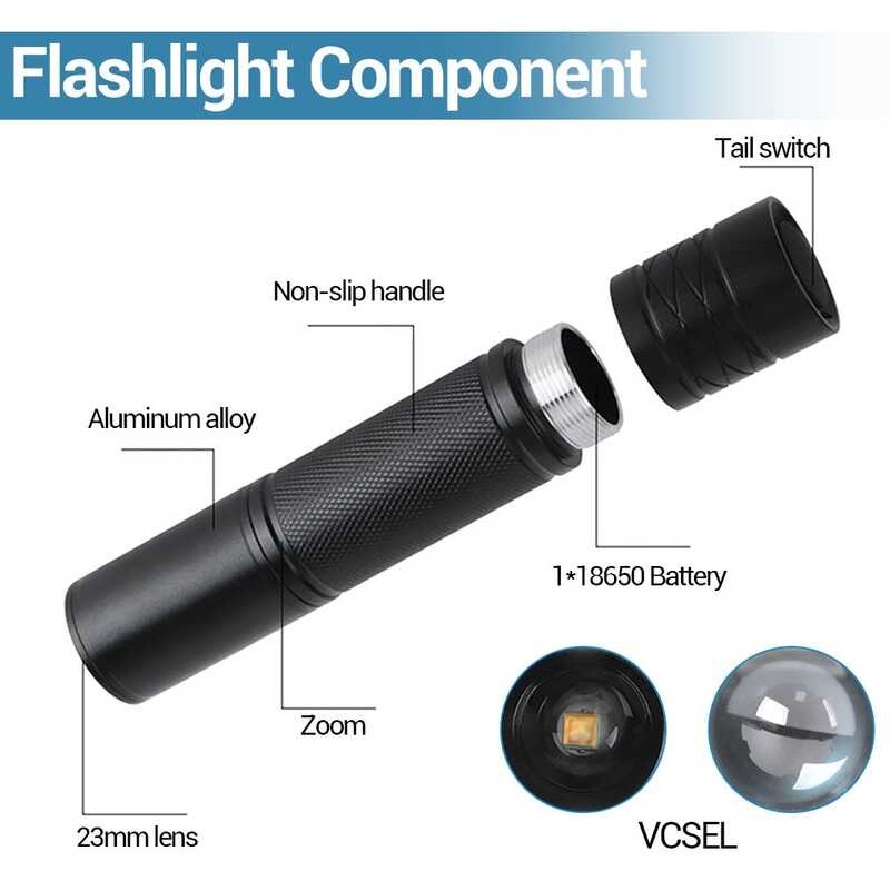 Flashlight 850Nm/940Nm VSCEL IR Torch Zoomable Infrared Illuminator For Night Vision Scope ...