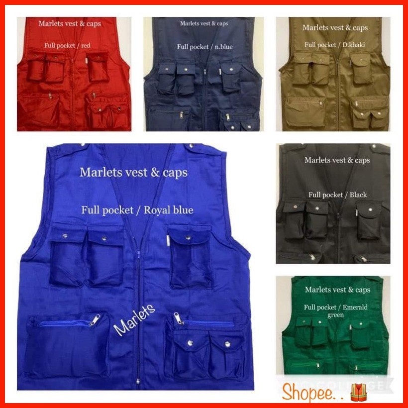 ∈ Full Pocket vest / Cotton Twill Mens Ladies Brgy. Tanod Toda Uniforms ...