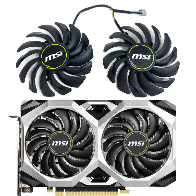 2Pcs/Set 09 4 1660 SUPER OC GPU Fan, FOR MSI GTX 1660、1660 Super、1660 ...