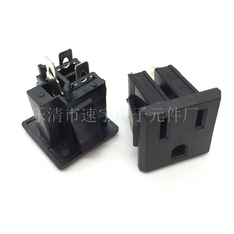 AC power socket AC-08 three hole T-shaped American socket card type ...