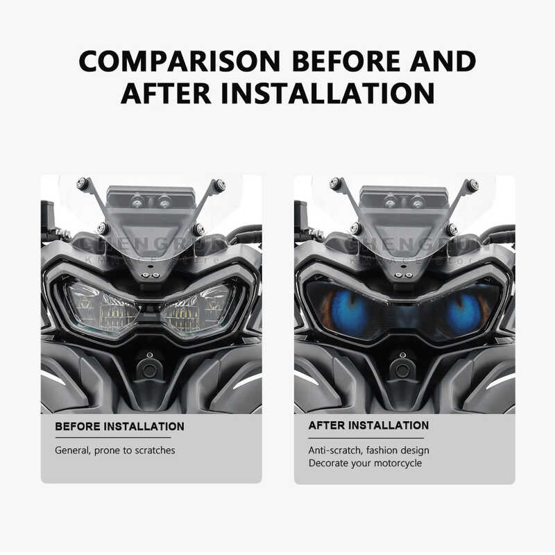 Sticker Headlight Waterproof Motorcycle Decals For Benelli Trk 702 702X ...