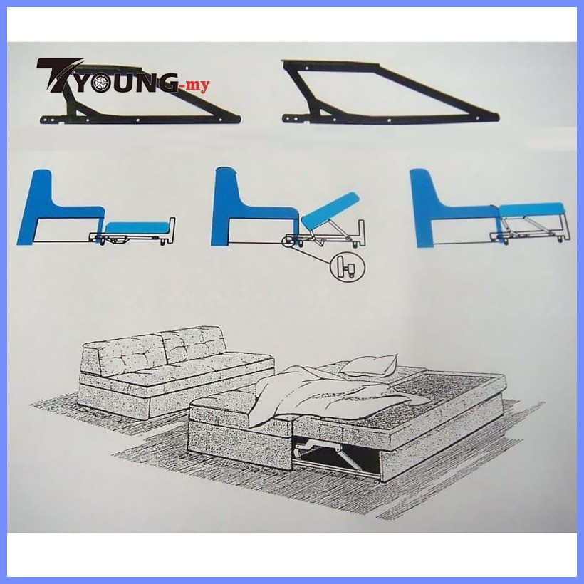 [Available] 1 pair Lift Up Lifting Frame Mechanism Spring Hinge ...
