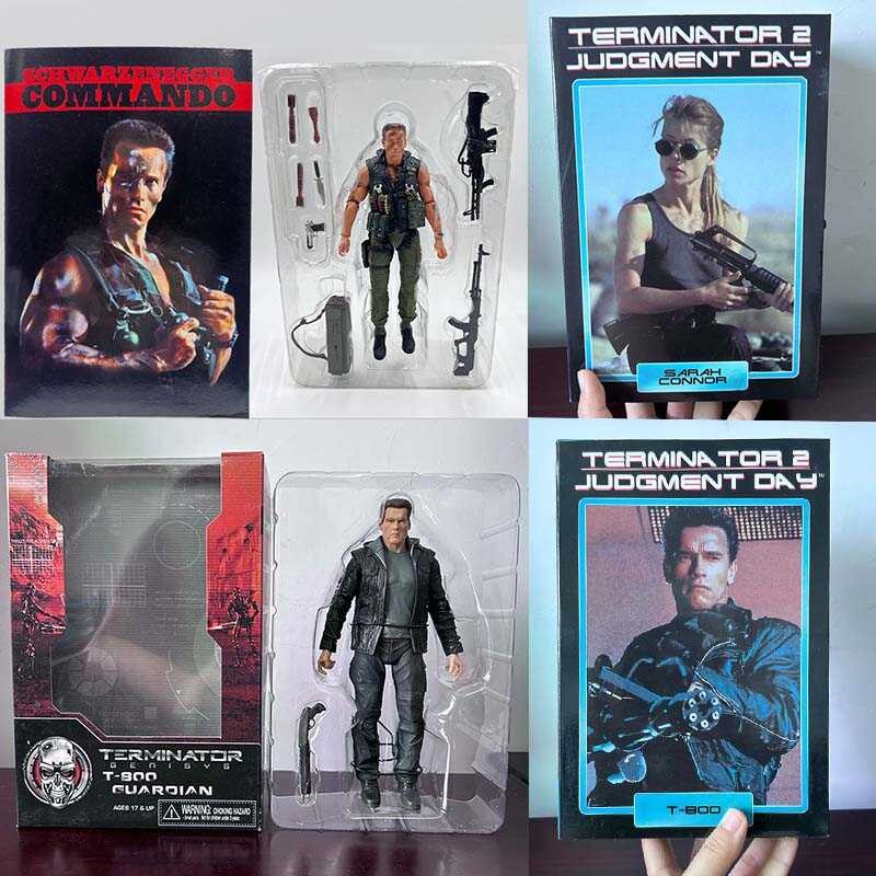 Terminator NECA 2 Judgment Day Sarah Connor T-800 Arnold Schwarzener ...