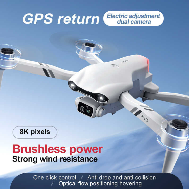 3C 4Drc New F10 GPS Drone 4K HD Dual 8K Wifi FPV Drones Foldable Brushless Quadcopter Helicopter ...