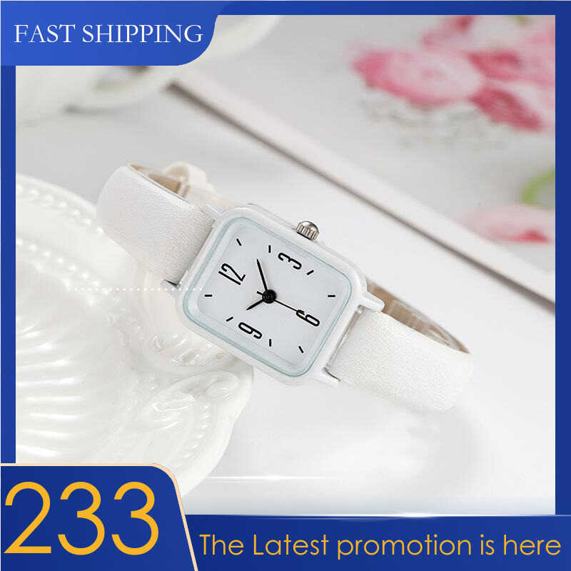 Watch Female Students Simple Style Retro Square Dial With Thin Strap ...