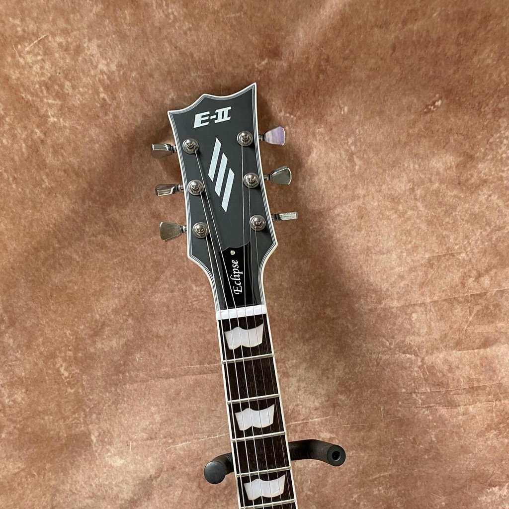 ESP E-II Eclipse Version Electric Guitar EMG Active Pickups Black Body ...