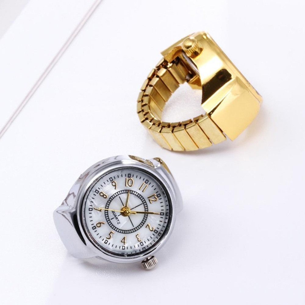 Quartz Finger Watch Ring - Unisex Vintage Mini Punk Watches Rings ...