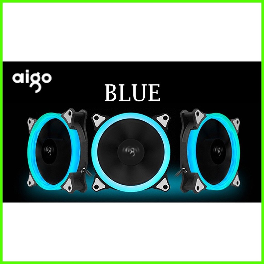 Aigo 120mm Aurora Ring Rainbow Fan computer pc case cooling Halo fan ...