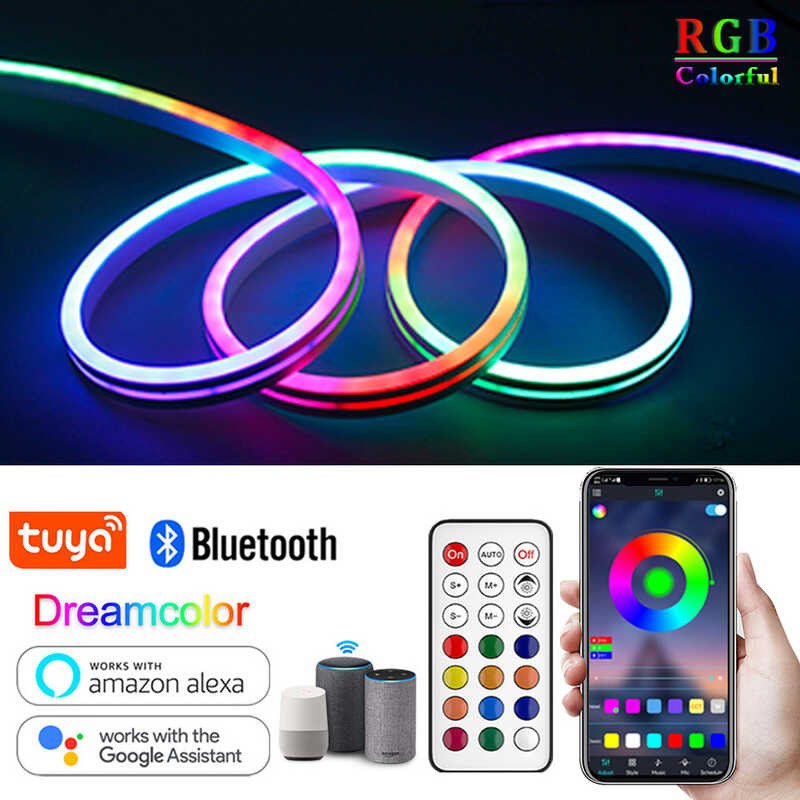 RGBIC LED Neon Light Dc12v Smart Strip Dreamcolor Ip67 Waterproof Raiow ...