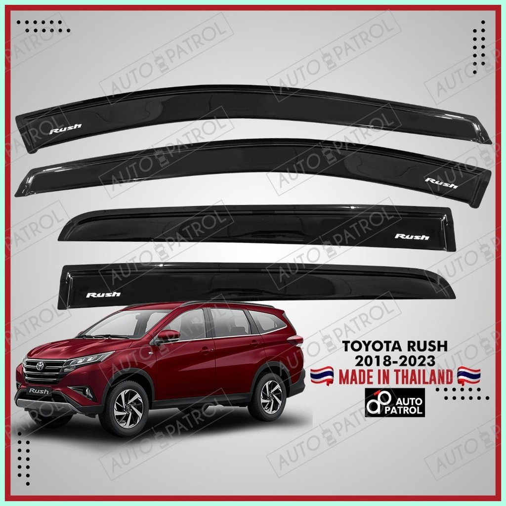 ☪ ⚾︎ ♞,♘Toyota Rush 2018-2024 Black Injection Type Rain Guard Window ...