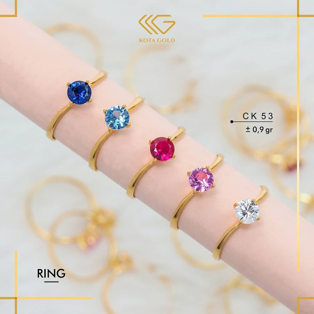 MATA Genuine Gold Ring 300 Grade Women's Ring Eye Color Variant ...