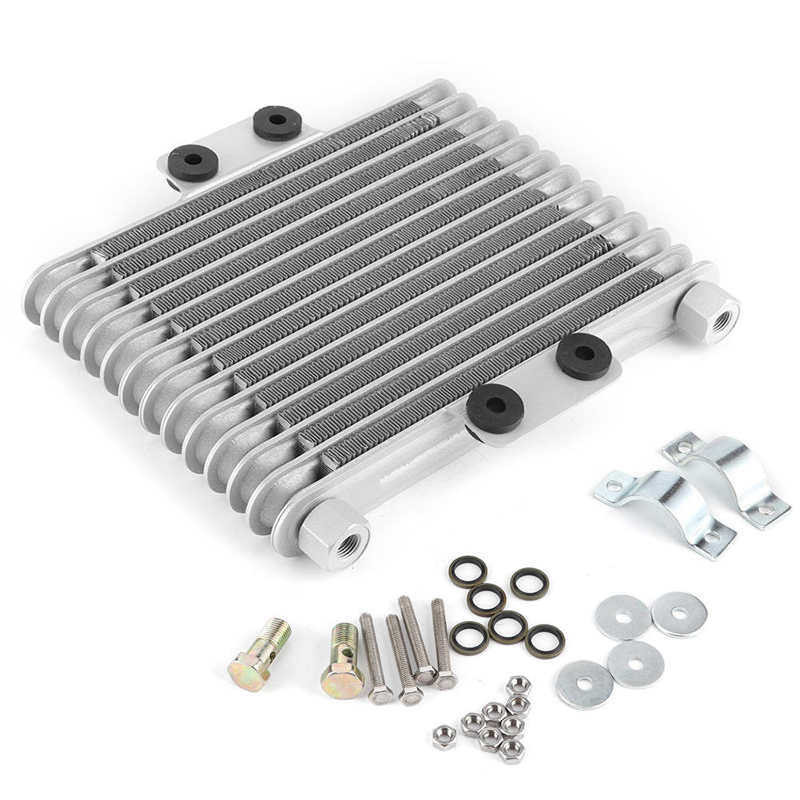 13 9 Row Universal 125-250 Motorcycle Engine Oil Cooler Coog Radiator ...