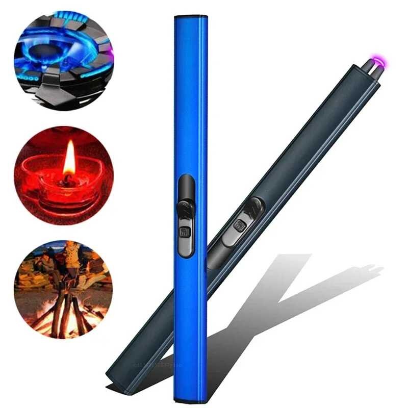BBQ USB Rechargeable Long Kitchen Gas Stove Windproof Plasma Arc ...