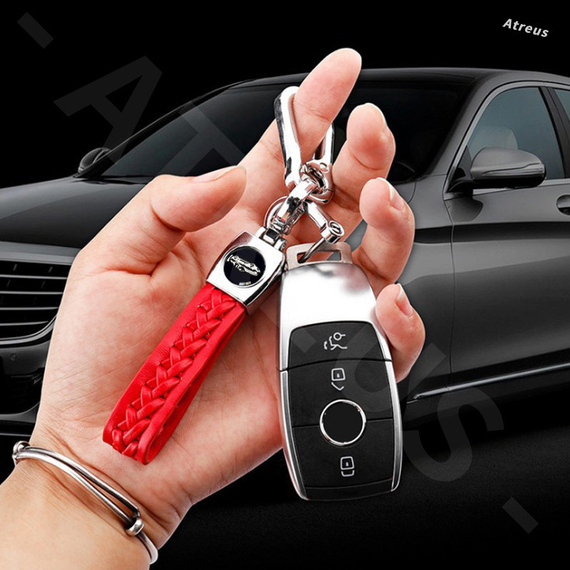 Nissan Car Leather Keychain Fashion Strap Lanyard Key Chain Metal Key ...