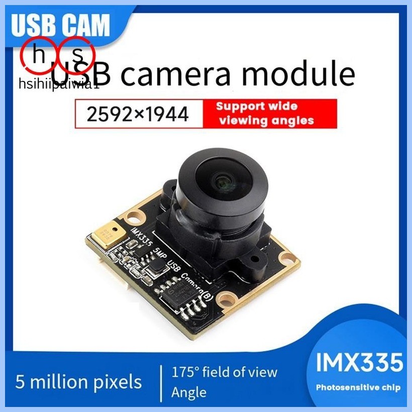 IMX335 USB Camera Module 5MP 2K Video Recording 175° Wide Angle 2592x1944 for Raspberry Pi 5 ...