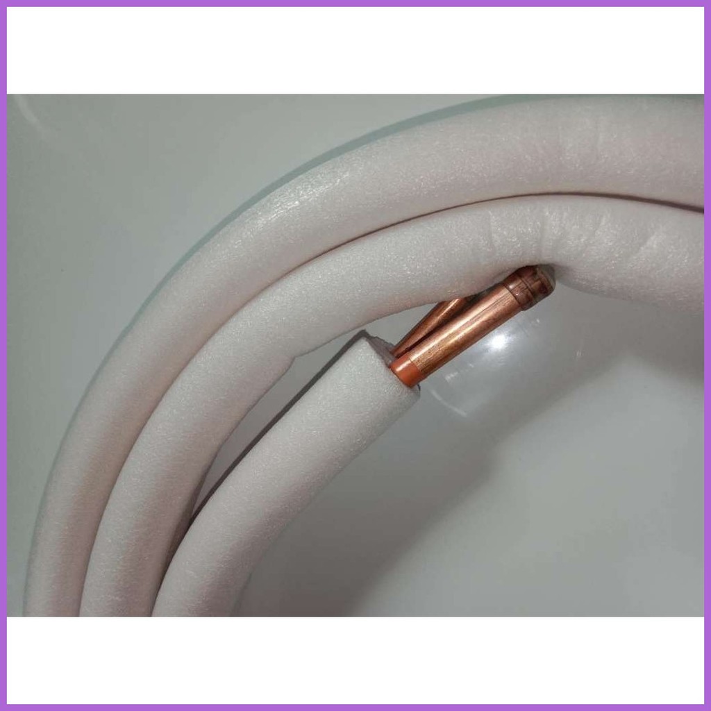 ☑ ⊕ Air Conditioner Copper Pipe 1P 3M Air Conditioner Pipes Insulated ...