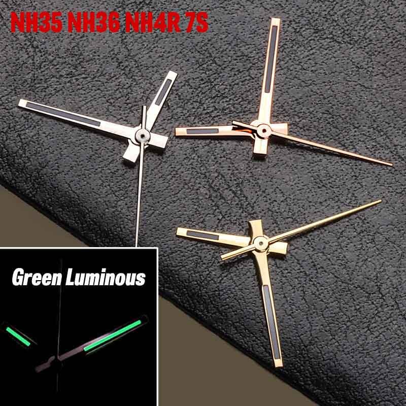 Three-needle Watch Hands Green Luminous Silver/Rold Gold/Gold Watch ...