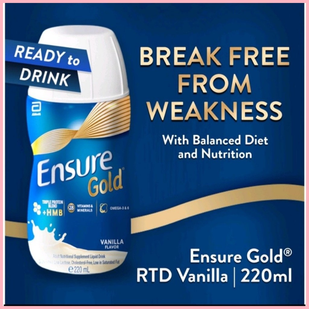 ♣ ๑ ☪ ENSURE Gold Vanilla Bottle HBM 220ml | Shopee Philippines