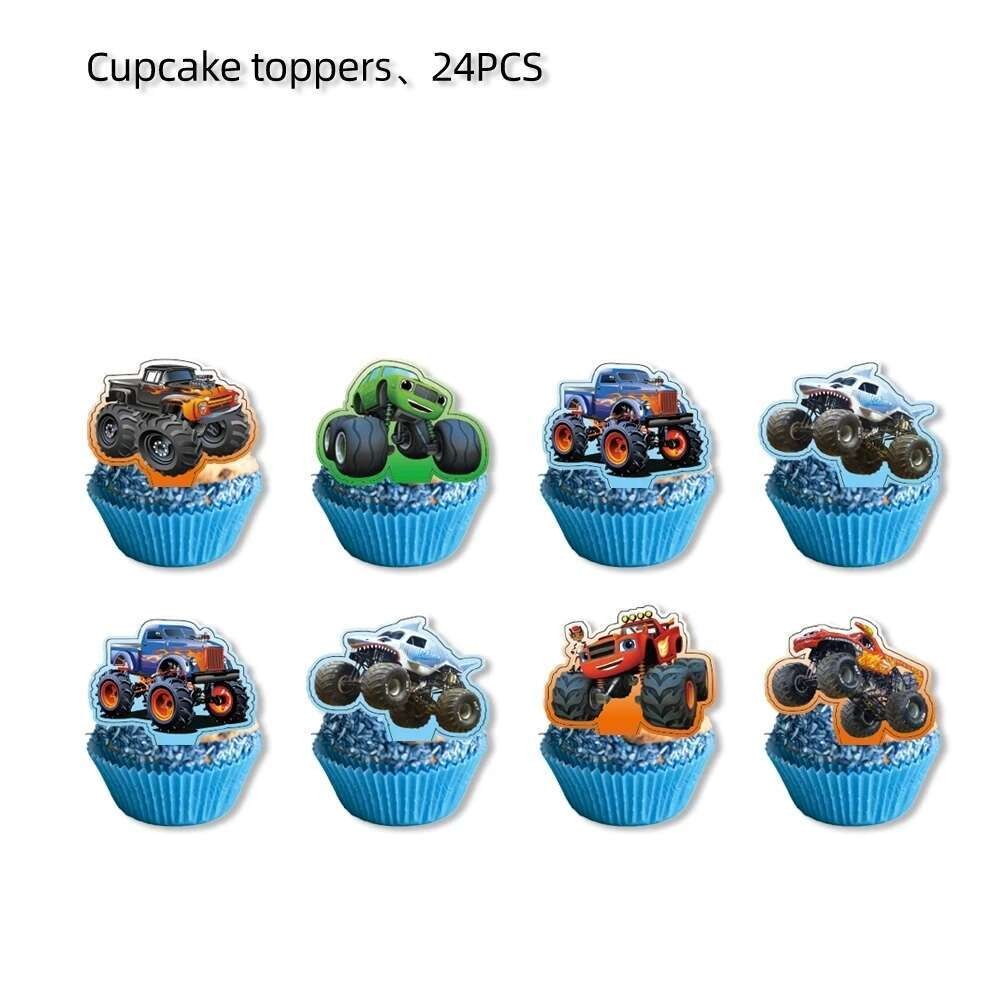 Monster Blaze Truck plies, Cake Topper, Happy Birthday, er Trucks, Car ...