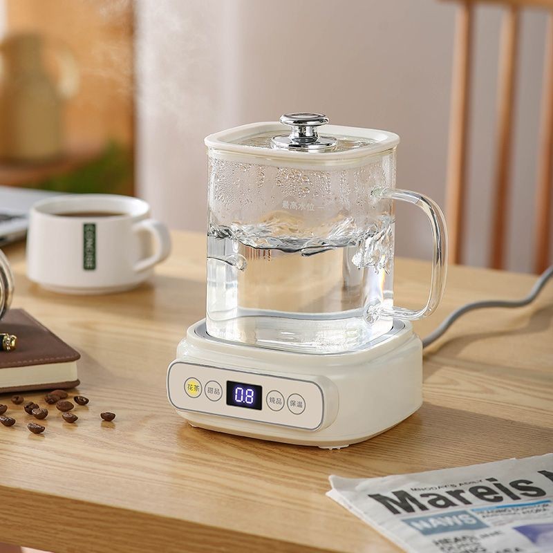 All Glass Health Pot Small Square Stew Constant Temperature Household ...