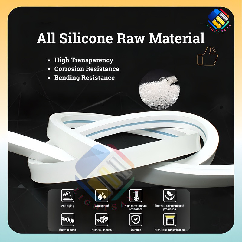 2M 5M bendable silicone led channel embedded light strip surface ...