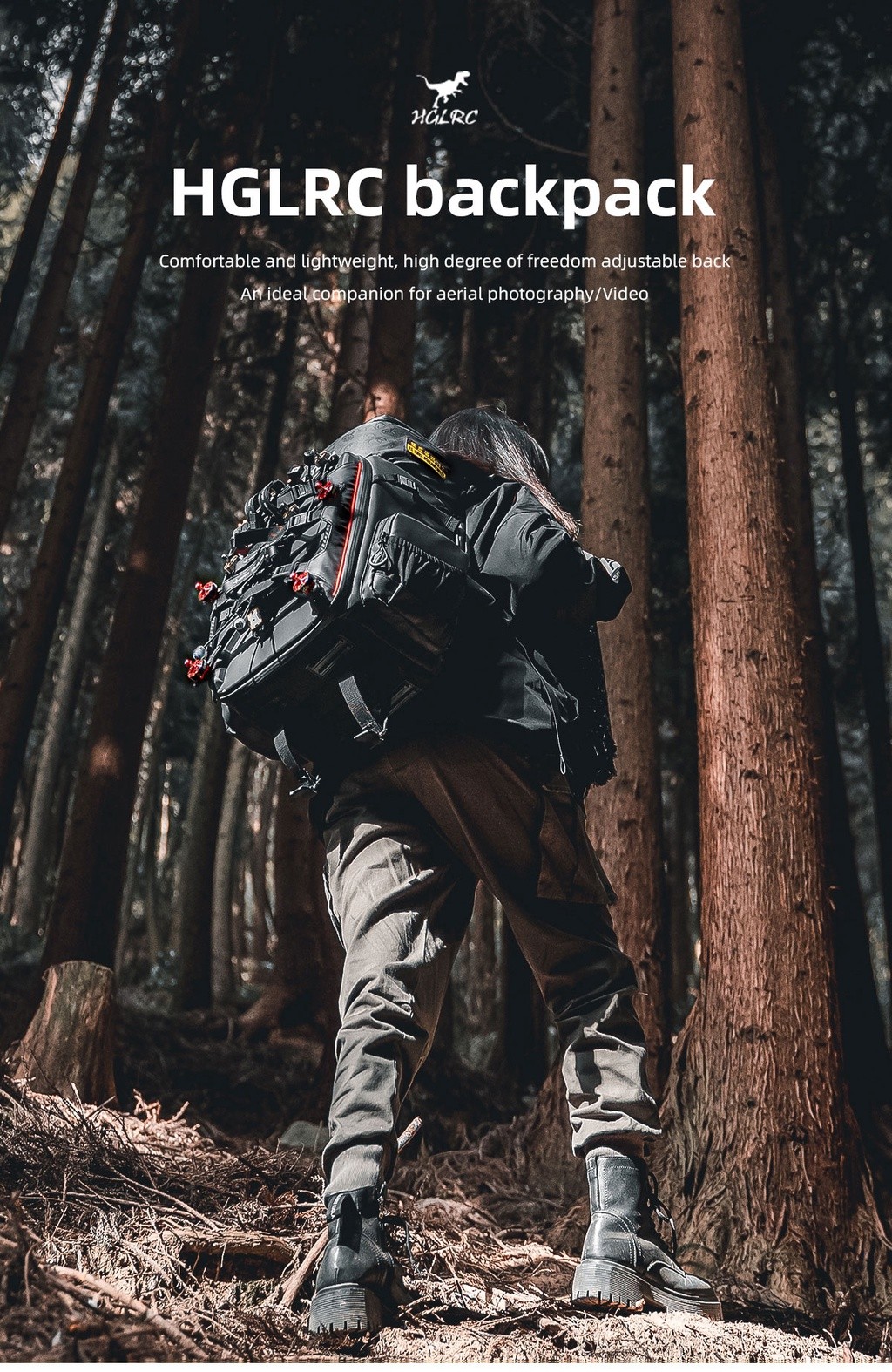 HGLRC FPV Backpack 360X260X530mm Waterproof Splash-Proof Fabric For RC ...