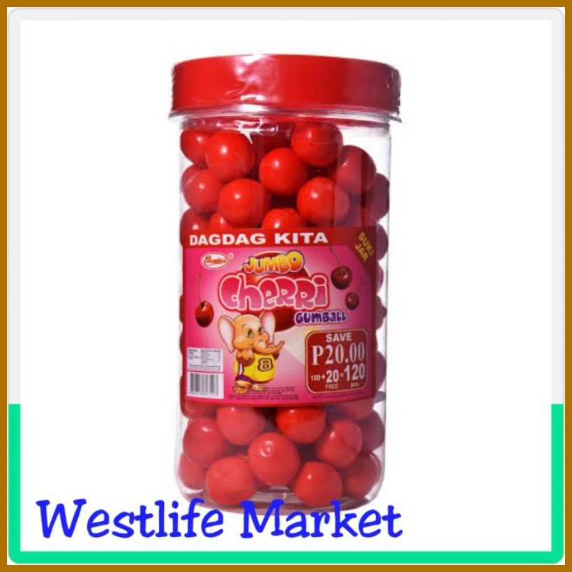 Columbia's Jumbo Cherry Ball Gums 100pcs + 20pcs | Shopee Philippines