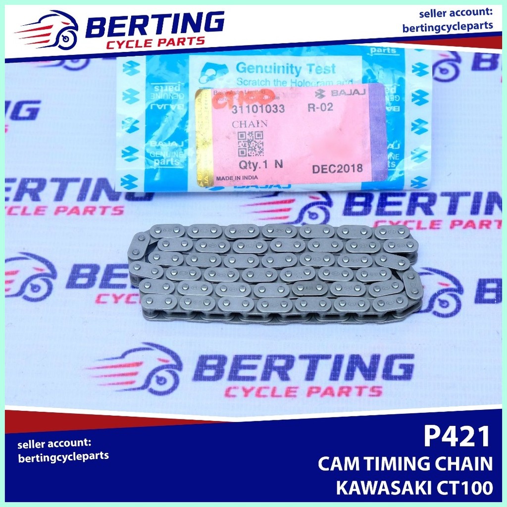 CAM TIMING CHAIN Kawasaki Bajaj CT100 Genuine 31101033 | Shopee Philippines