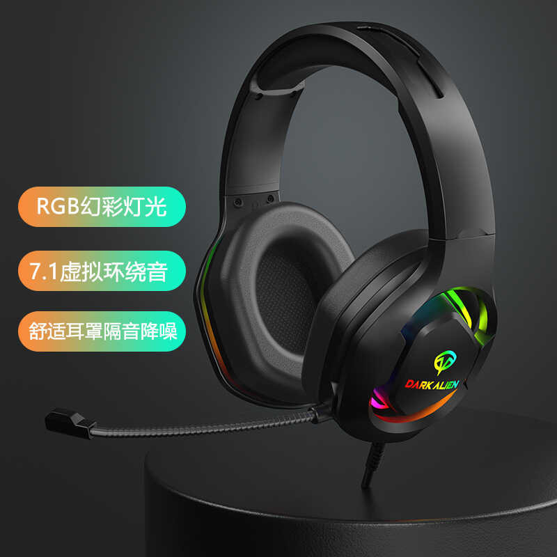 Leaven E600 USB Surround Sound Noise-canceling Gaming Headset RGB with ...
