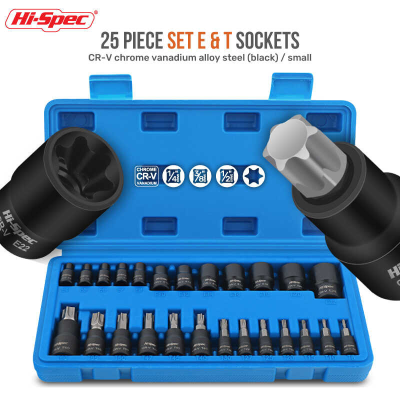 CRV Hi-Spec E-type T-type Star Head Long Short Sleeve Screwdriver Bit ...