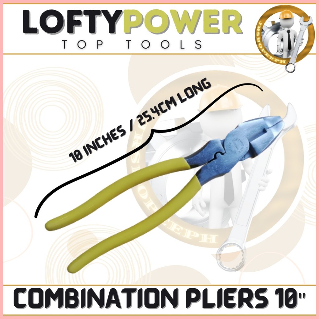 Jrshopee Lofty Combination Pliers 10 Inches With Rubber Handle Plais ...